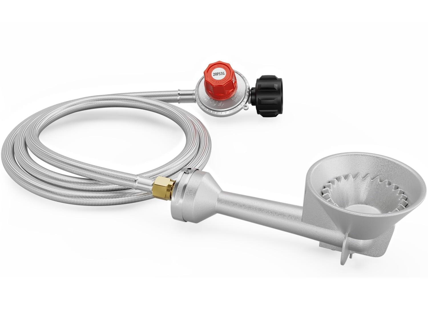 CALPOSE High Pressure Cast-Iron Round Burner, 0~20 PSI Propane ...