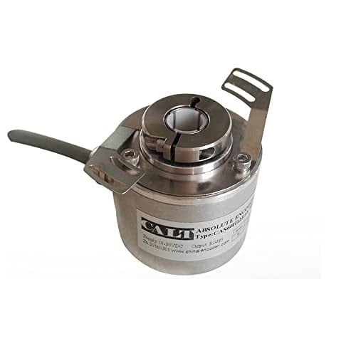 CALT CAS60 Absolute Encoder Single Turn 360 Degree 10-30VDC Blind Hollow Shaft 12mm 12 bits SSI ...