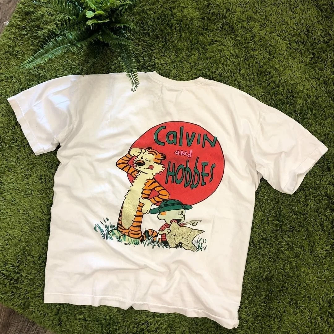 CALVIN AND HOBBES Retro Graphic Unisex Tee Gift For Fan S-5XL - Walmart.com