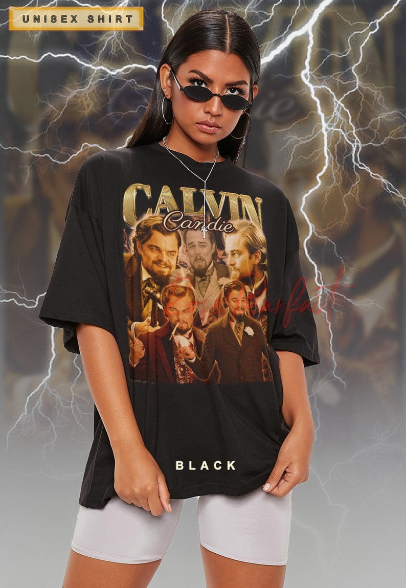 CALVIN CANDIE Retro T-shirt - Calvin Candie Shirt, Calvin Candie Homage ...
