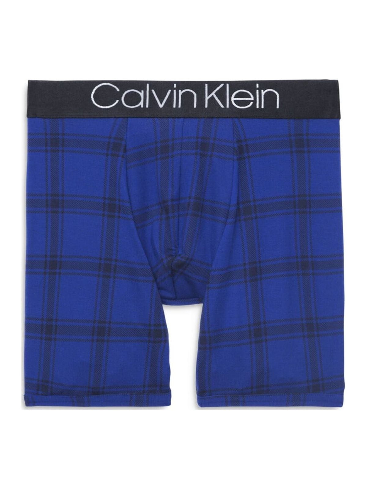 Calvin Klein Intimates Blue Plaid Boxer Brief Underwear S