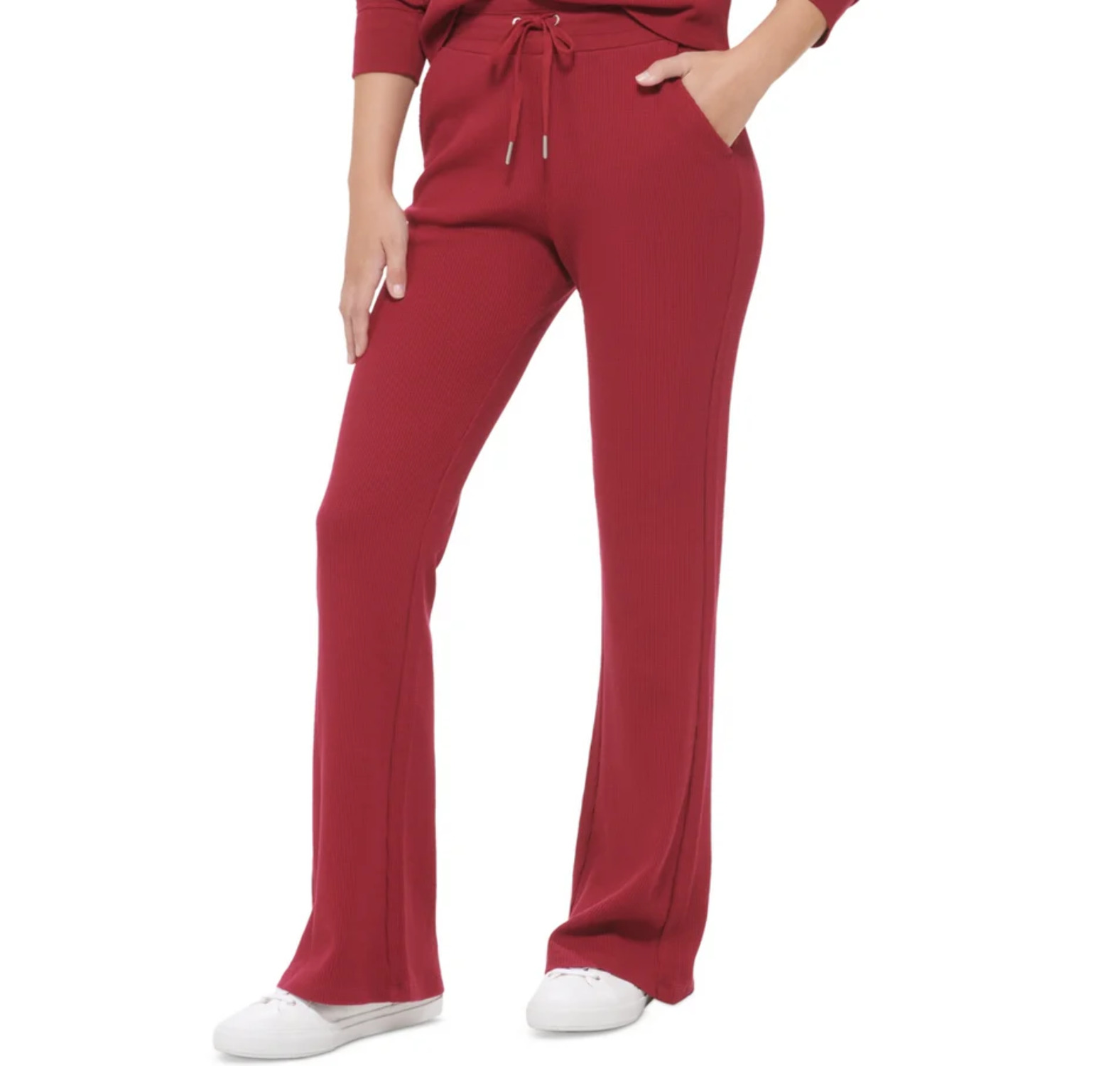 CALVIN KLEIN Performance High Rise Drawstring Flare Pants - Walmart.com