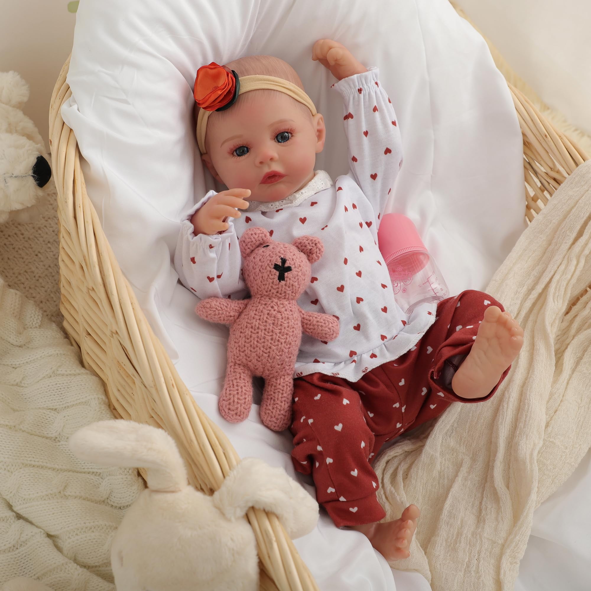 CALiugsi Real Life Like Reborn Baby - 18" Realistic Newborn Doll Girl ...