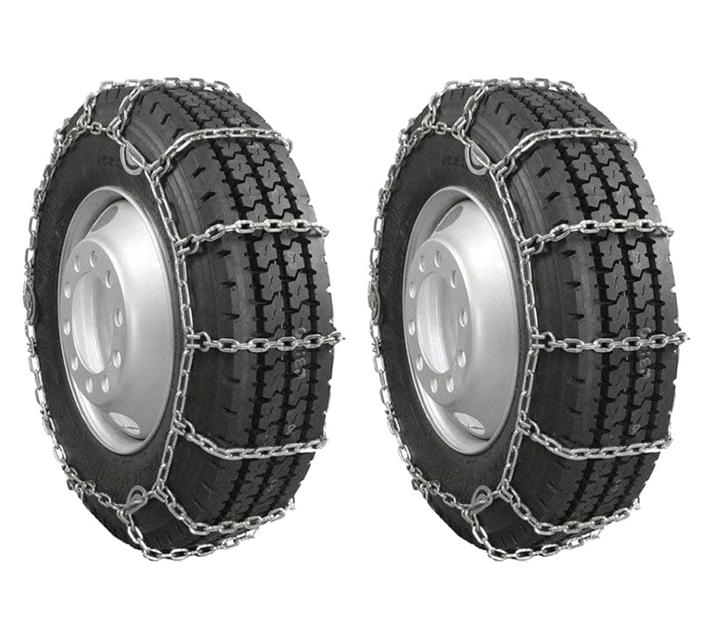 2 Pair CAM Square Link Snow Tire Chain Compatible w/ 24.5" Rim Diameter ...