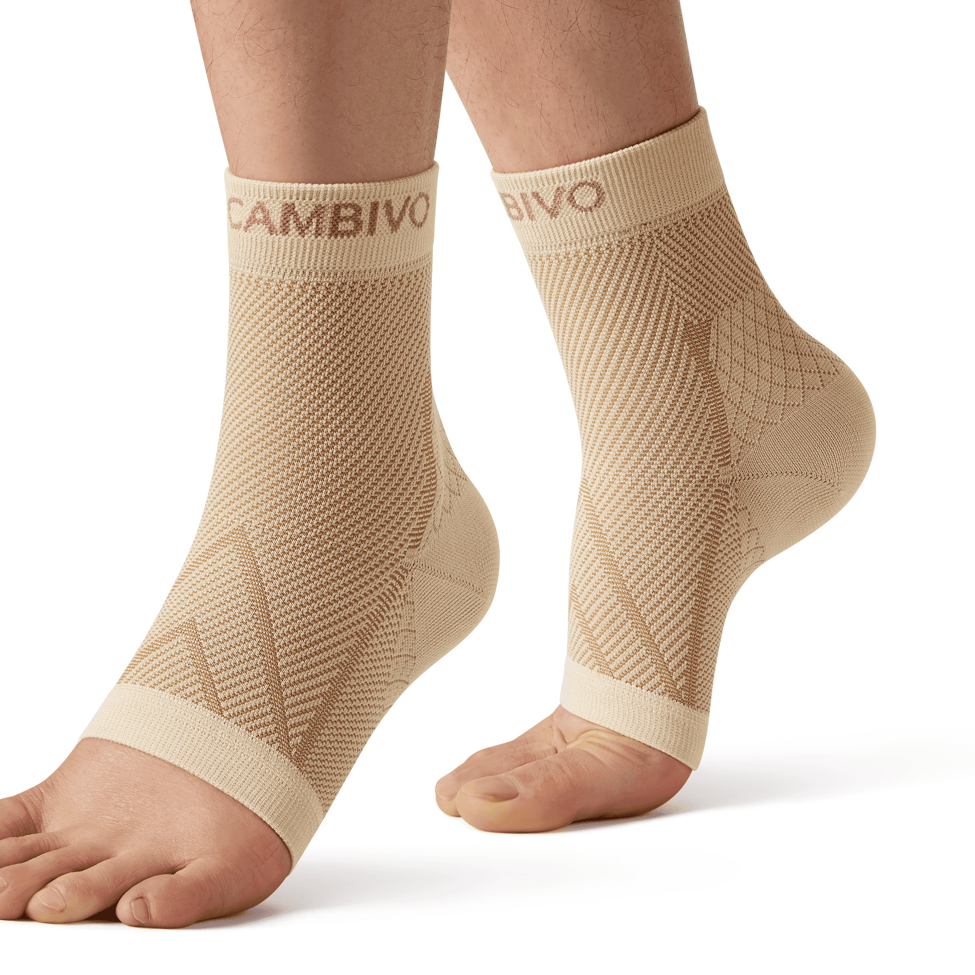 CAMBIVO Ankle Compression Socks for Women and Men, 2 Pack Ankle Support ...