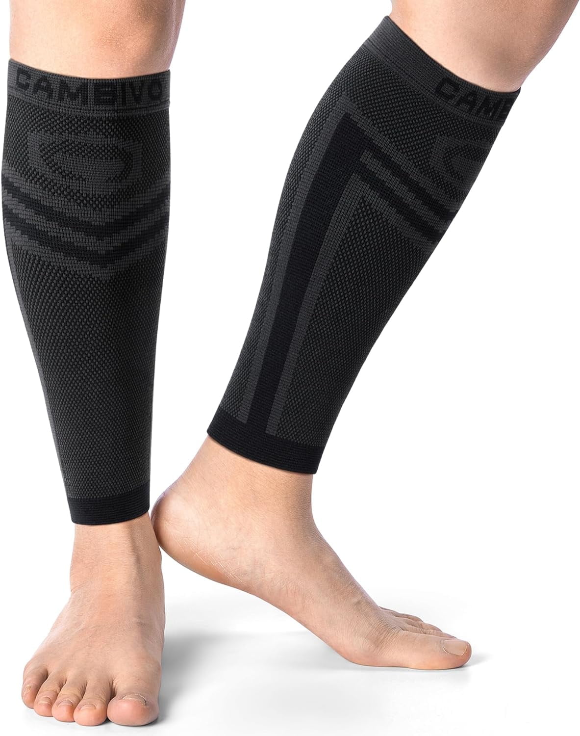 CAMBIVO Calf Compression Sleeves for Men and Women, 2 Pack Footless ...
