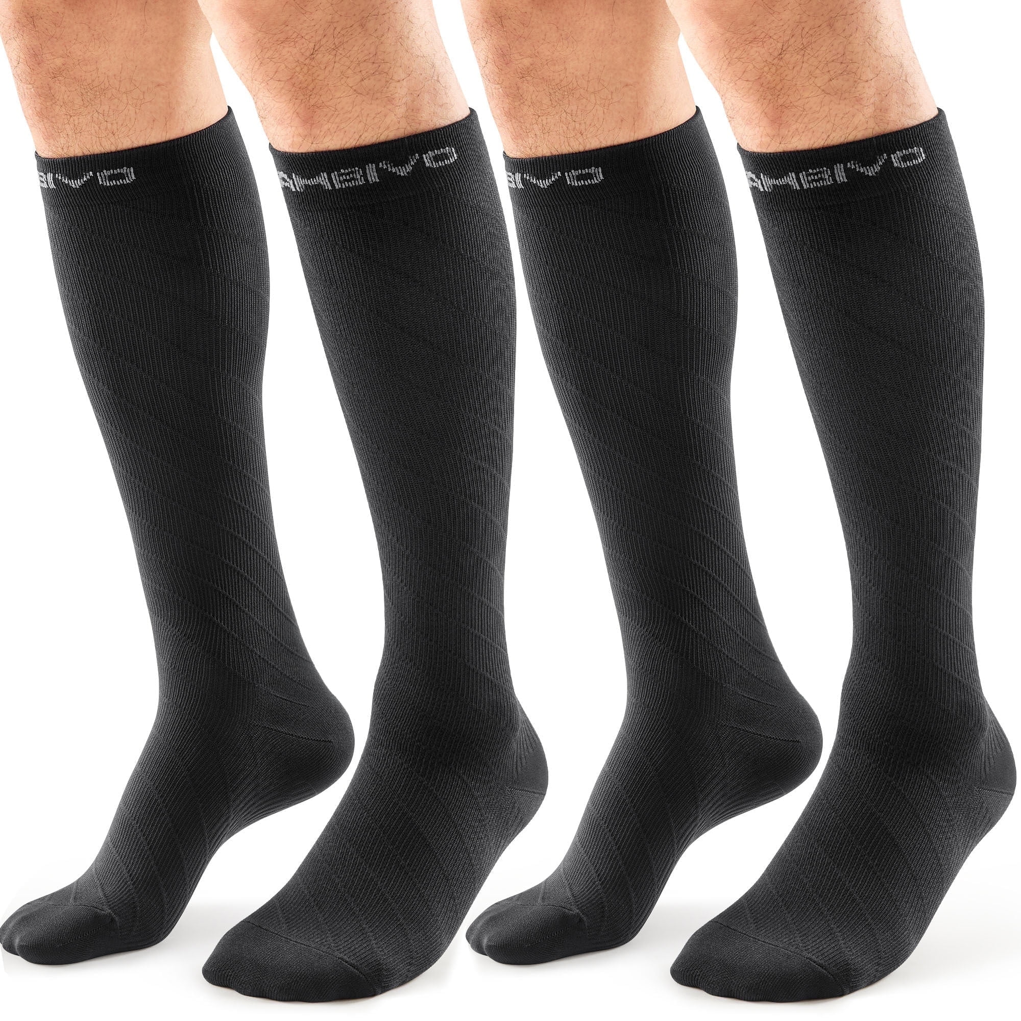 CAMBIVO Compression Socks for Women & Men, 2 Pairs 20-30 mmHg Knee High ...