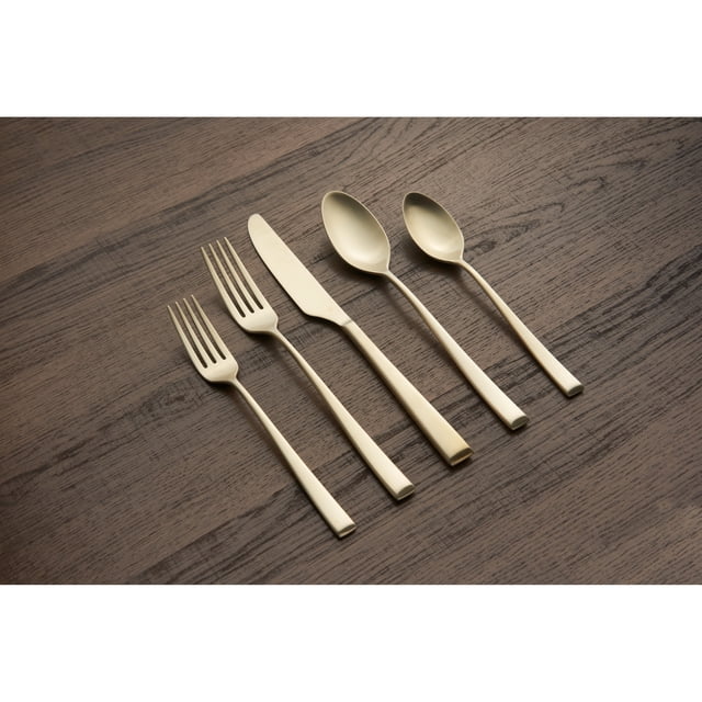 CAMBRIDGE Silversmiths Marlise Champagne Satin 20-Piece Flatware Set ...