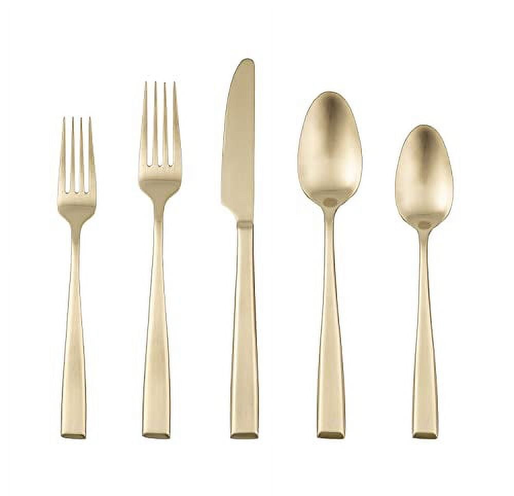 CAMBRIDGE Silversmiths Samira Champagne Satin 20-Piece Flatware Set ...