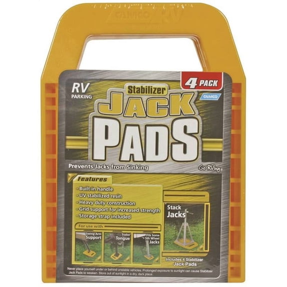CAMCO 44595 Stabilizer Jack Pad, Resin, Yellow - Walmart.com