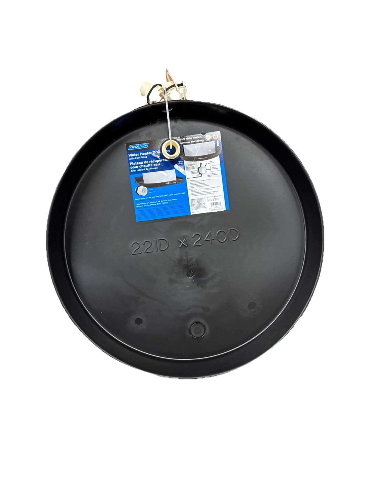 CAMCO Plastic Water Heater Drain Pan with CPVC Fitting 22-Inch (6 PACK ...