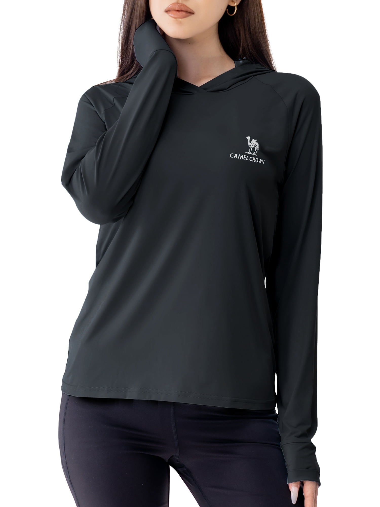 CAMEL Women's Sun Protection Clothing UPF 50+ Lightweight Womens Activewear Long Sleeve Rash ...