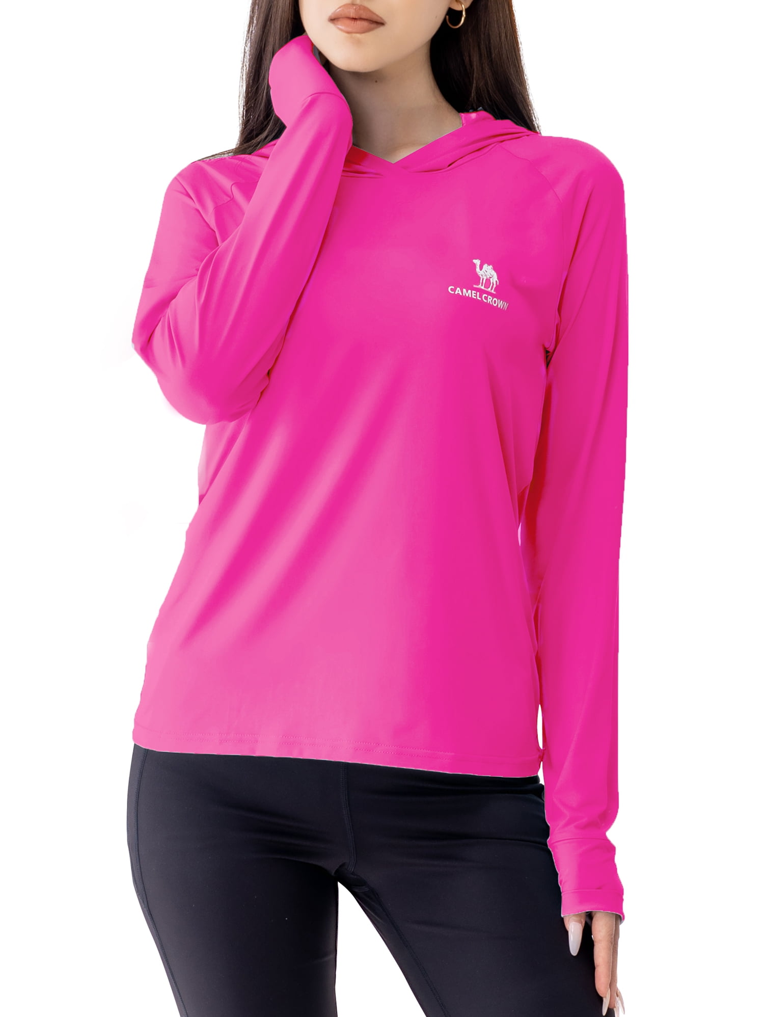 CAMEL Women's Sun Protection Clothing UPF 50+ Lightweight Womens Activewear Long Sleeve Rash ...