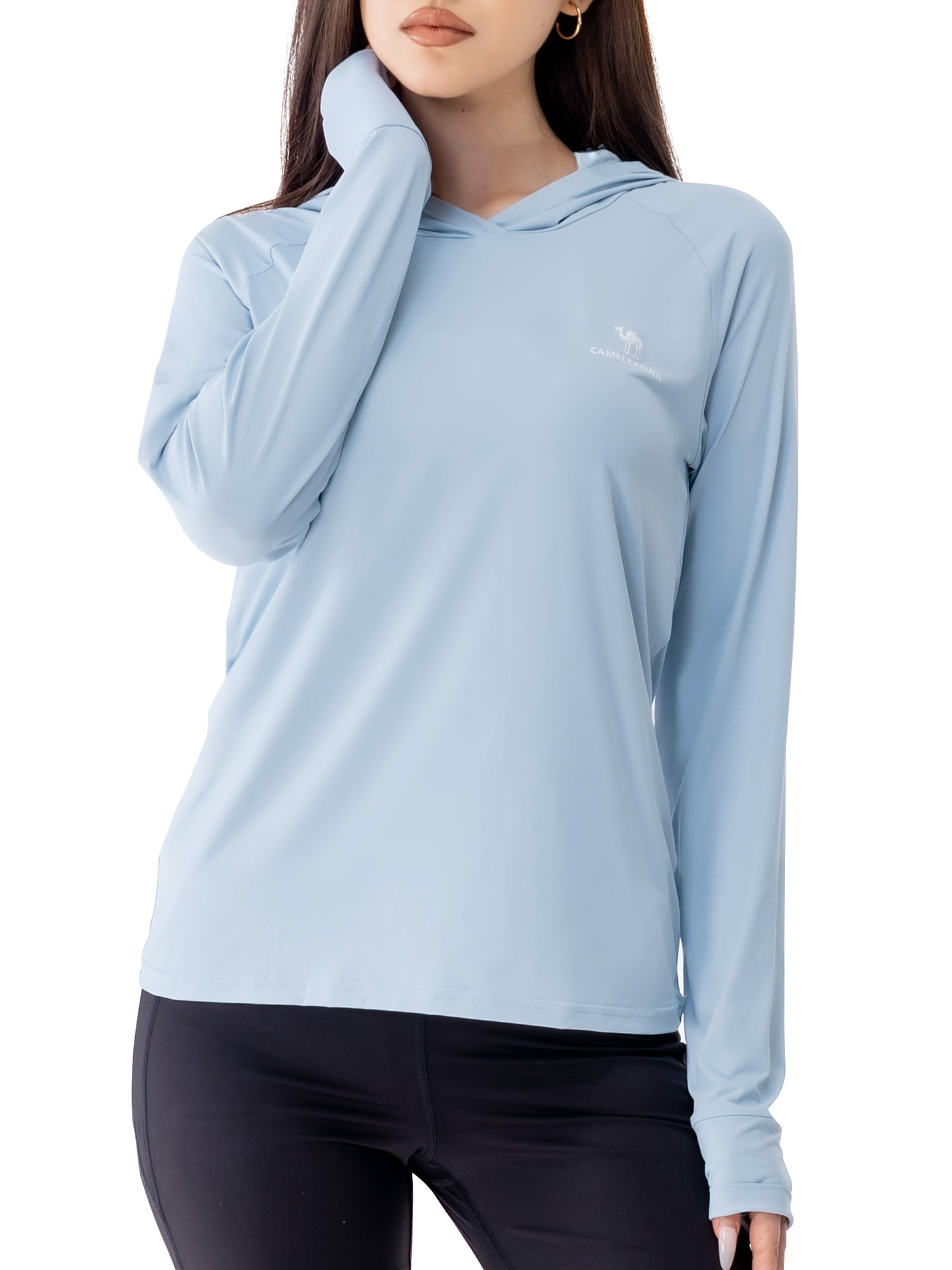 CAMEL Women's Sun Protection Clothing UPF 50+ Lightweight Womens Activewear Long Sleeve Rash ...