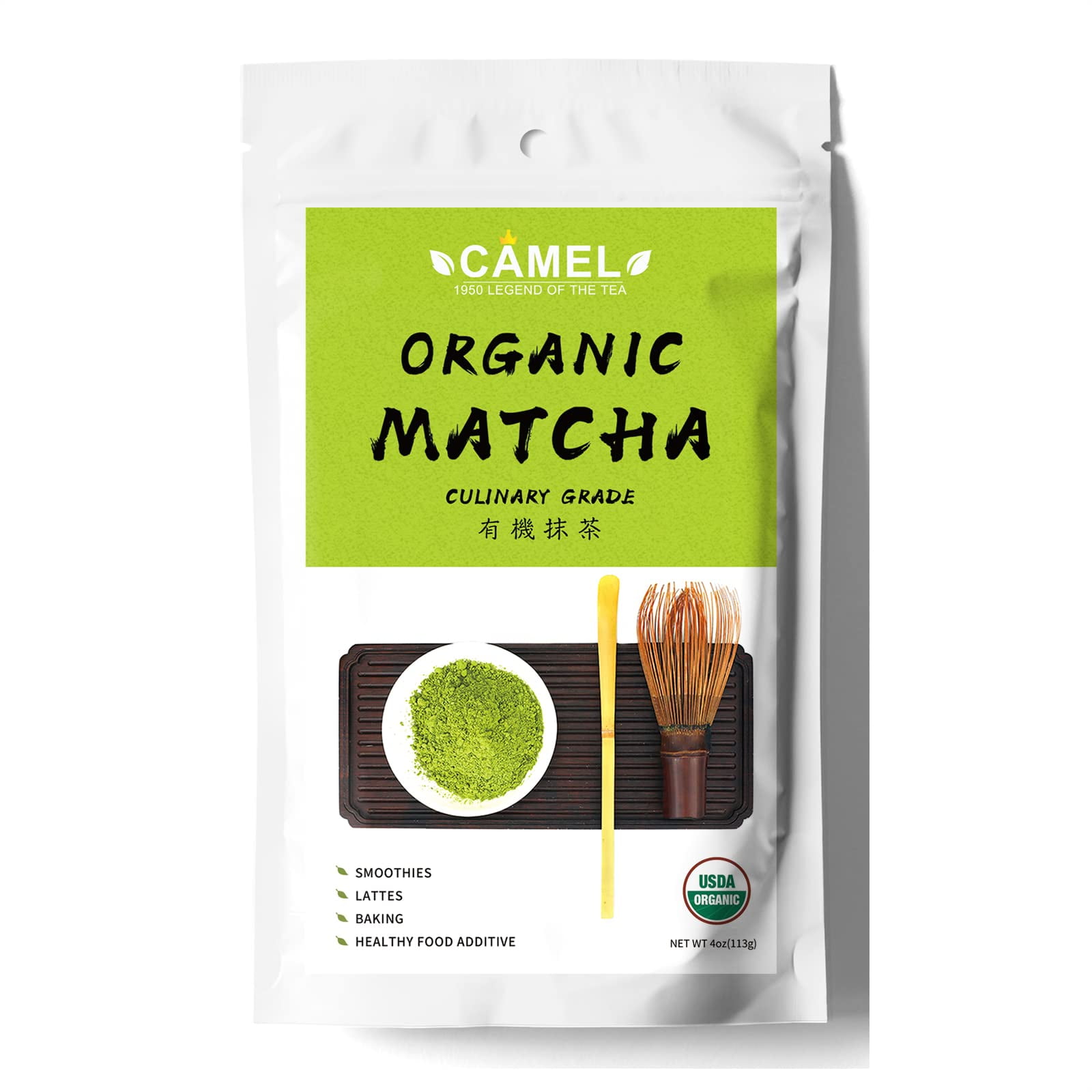 CAMEL Certified Organic Matcha Green Tea Powder Matcha Culinary Grade 4 ...