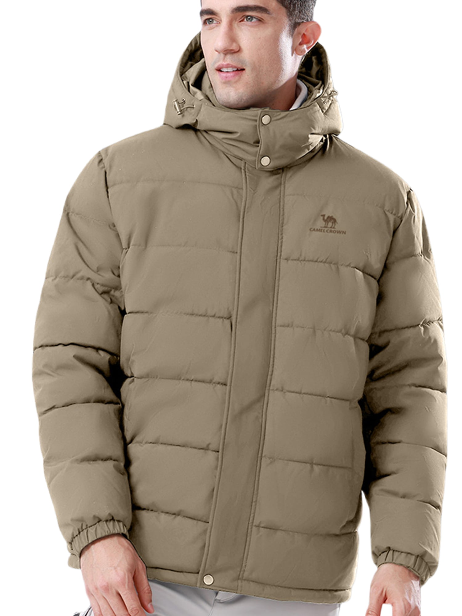 CAMEL Mens Winter Outerwear Coats Warm Cotton Jacket Fashion Parkas ...