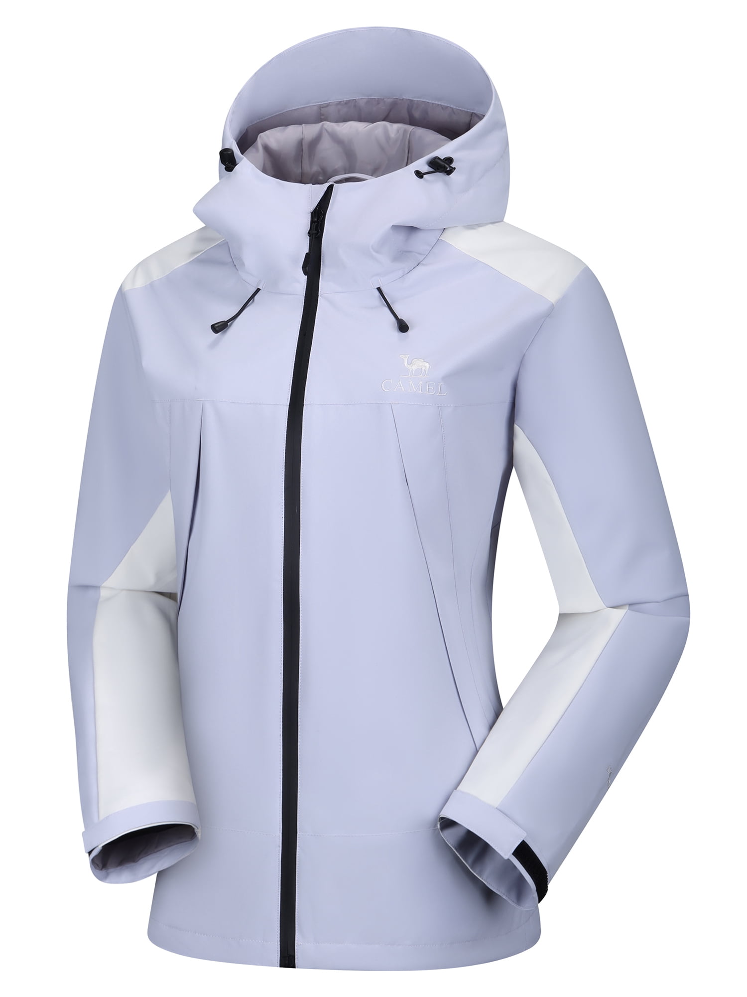 CAMEL Women's Jackets Lightweight Block Color Raincoat Hooded ...