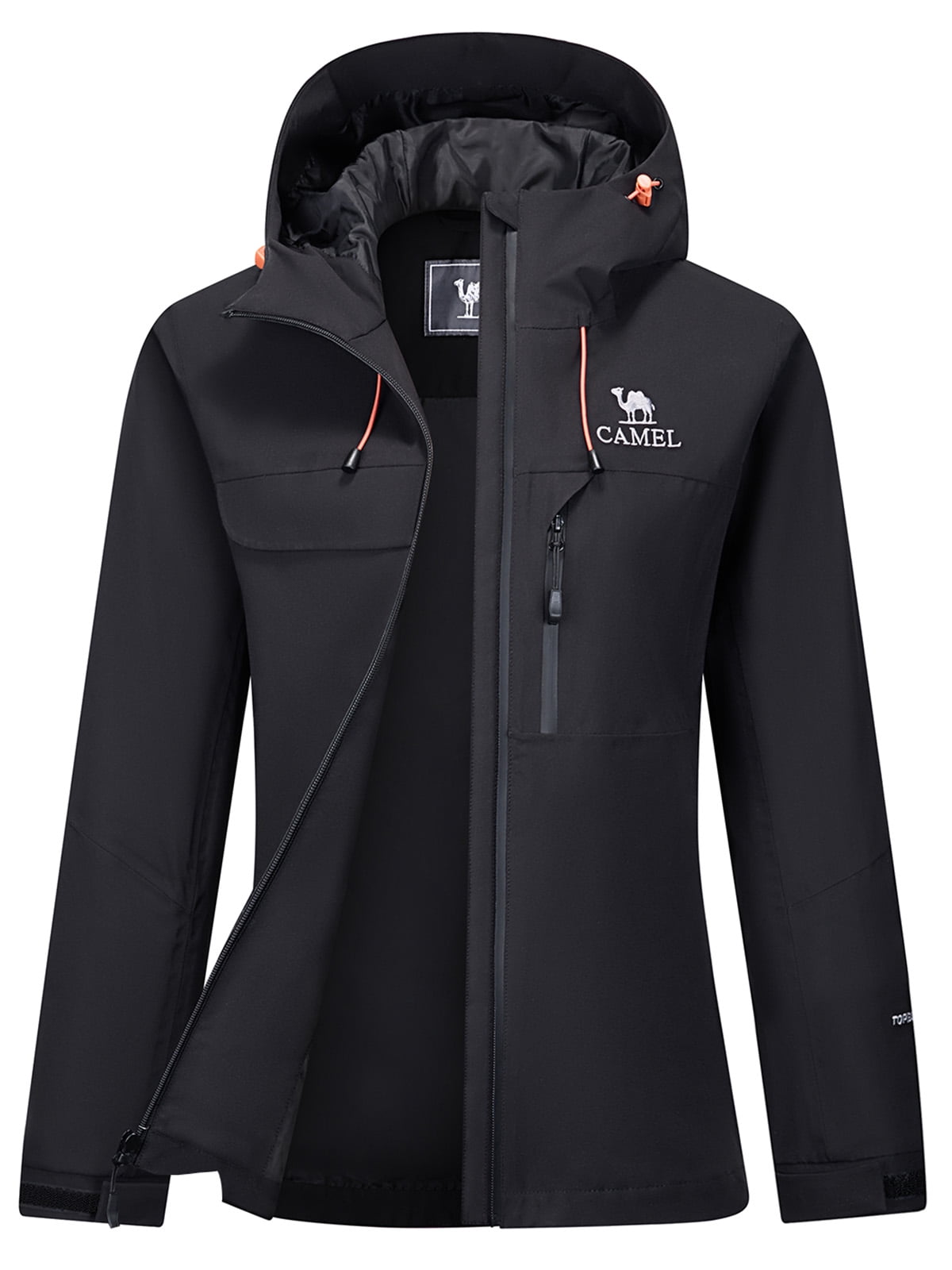 CAMEL Women's Rain Jacket Lightweight Waterproof Outerwear with Hood ...