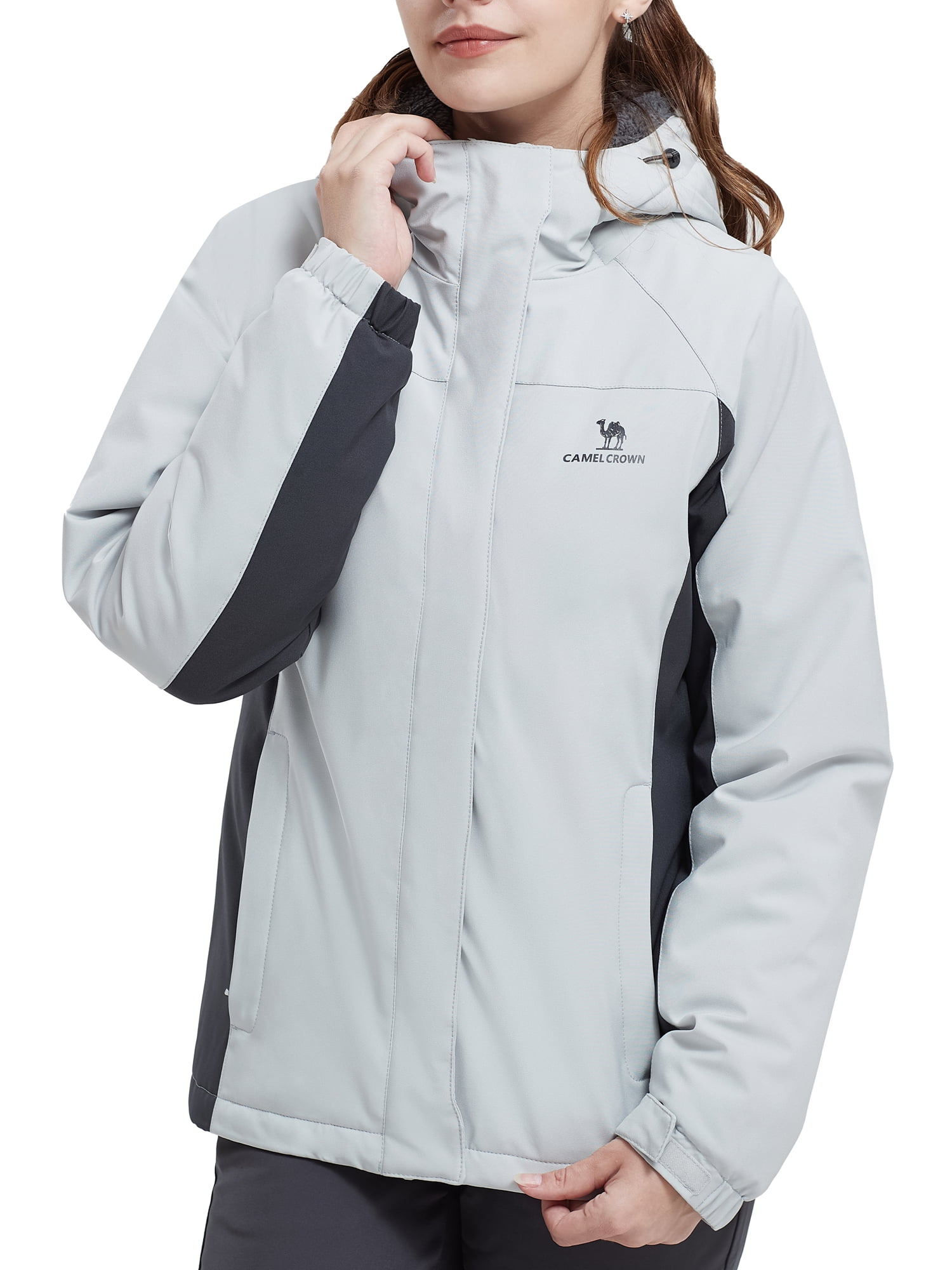 CAMEL Women's Ski Jacket Waterproof Winter Coat Windbreaker Fleece ...