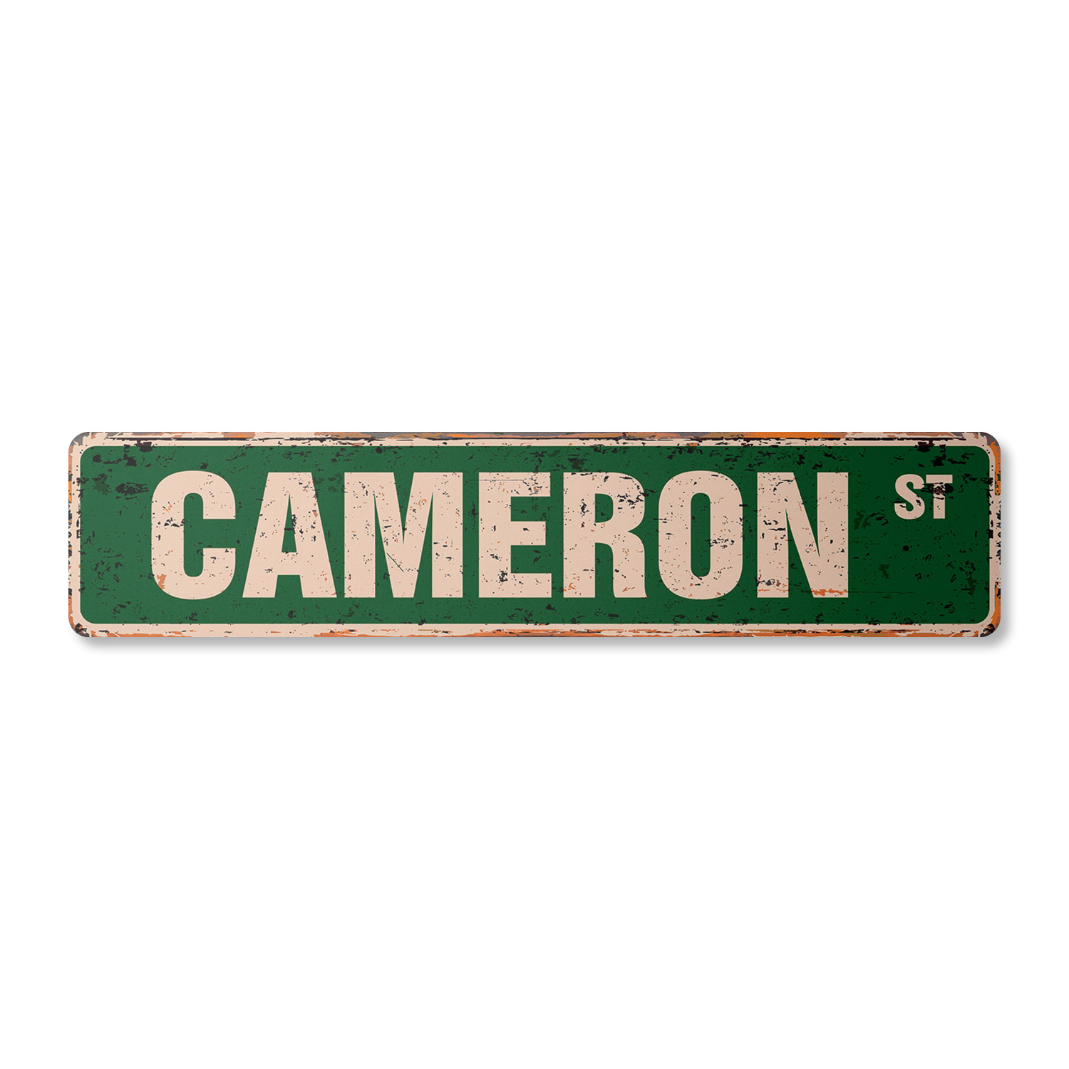 CAMERON Vintage Plastic Street Sign Childrens Name Room Sign | Indoor ...