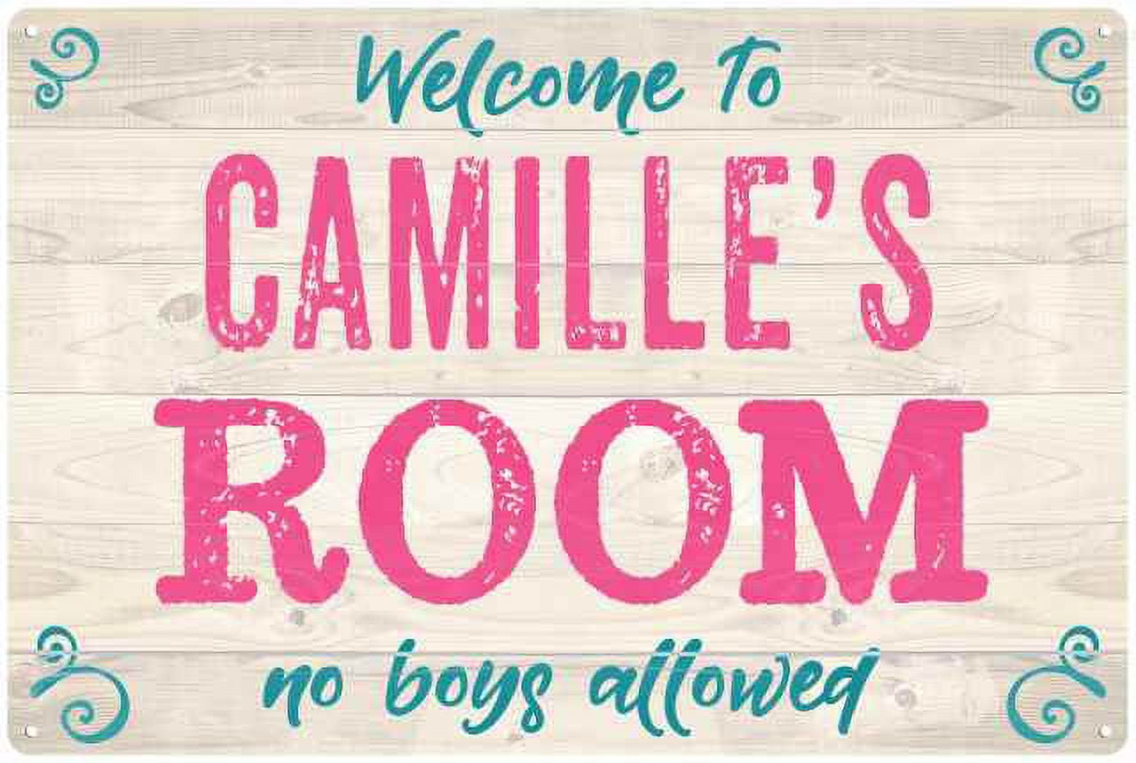 CAMILLE'S Room Kids Bedroom Sign 8x12 Metal Sign 208120089251 - Walmart.com