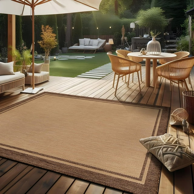 CAMILSON UV-Protected, Washable, Summer Indoor/Outdoor Area Rug ...