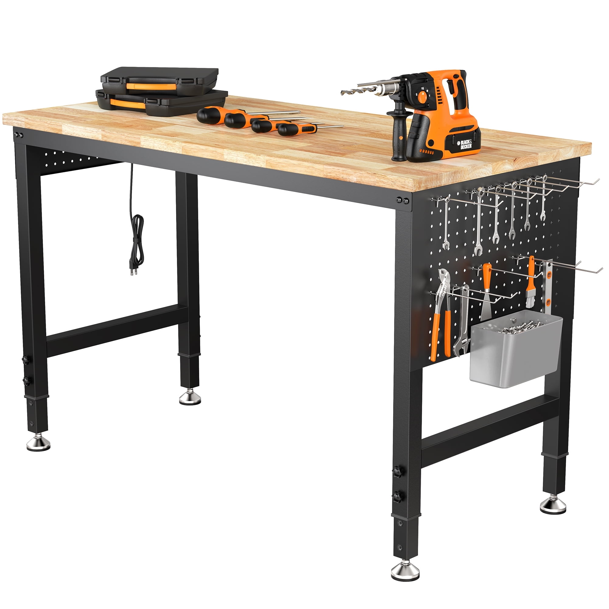 CAMMOO 48" Adjustable Heavy Duty Workbench, 2000 lbs Load Work Table ...