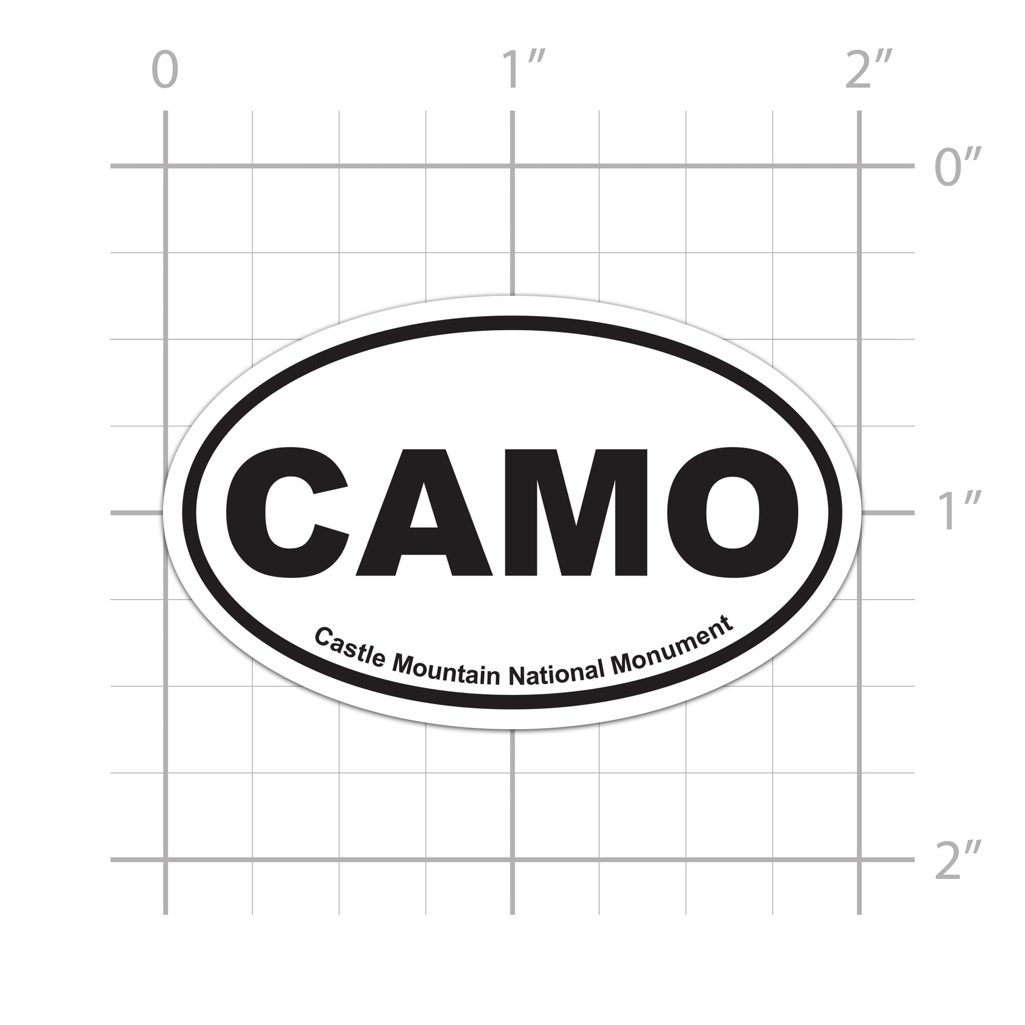 CAMO Castle Mountain National Monument Sticker for water bottle phone ...