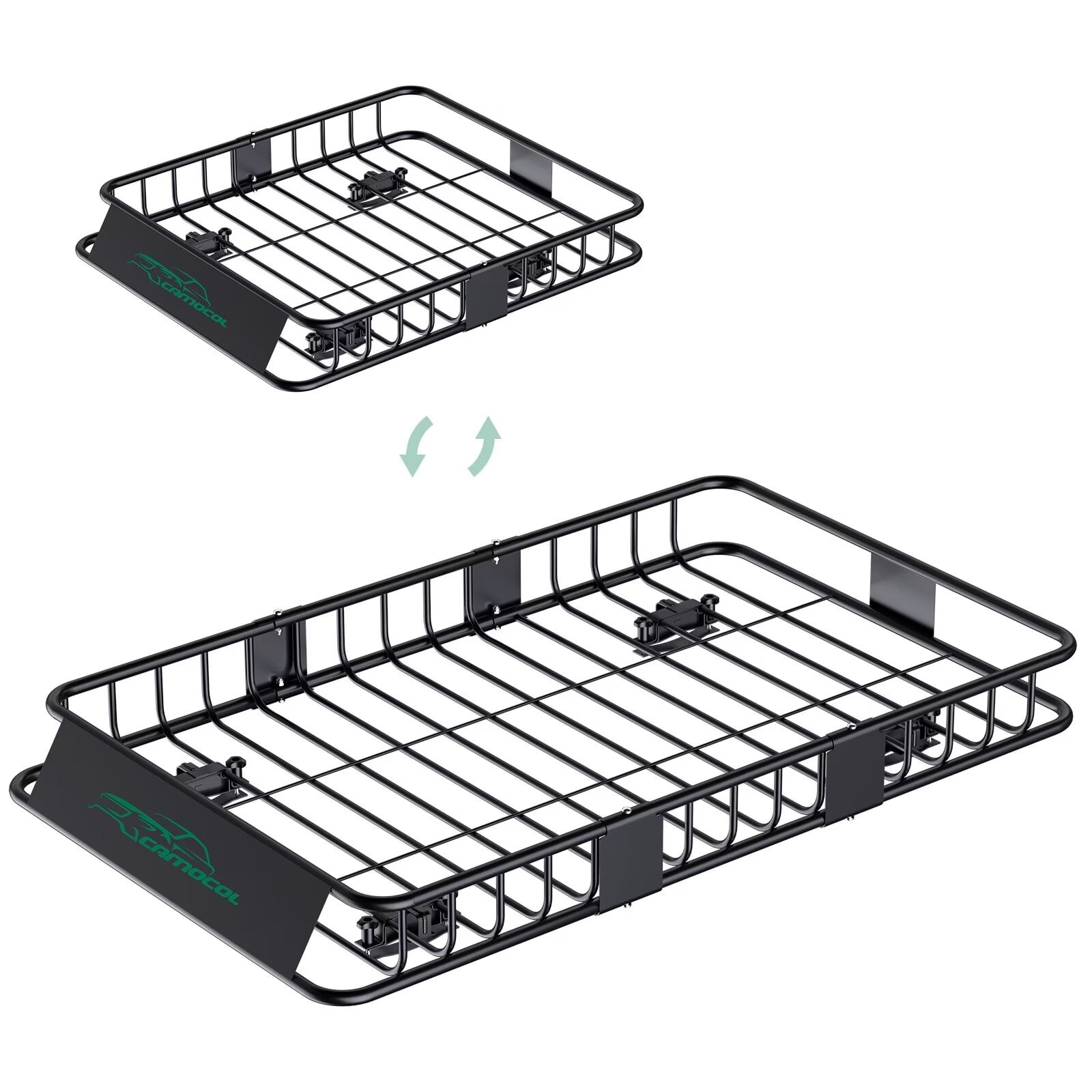 CAMOCOL 64"x 39"x 6" Roof Rack Cargo Basket, 250LB Cap Heavy Duty ...