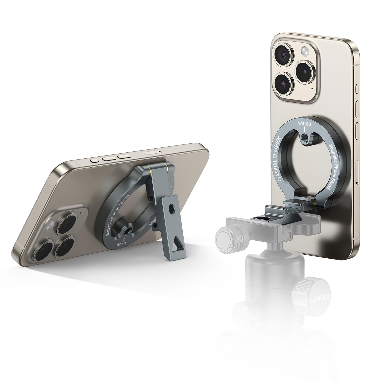 CAMOLO GEEK Magnetic Phone Tripod Mount Mini Compatible with Magsafe ...