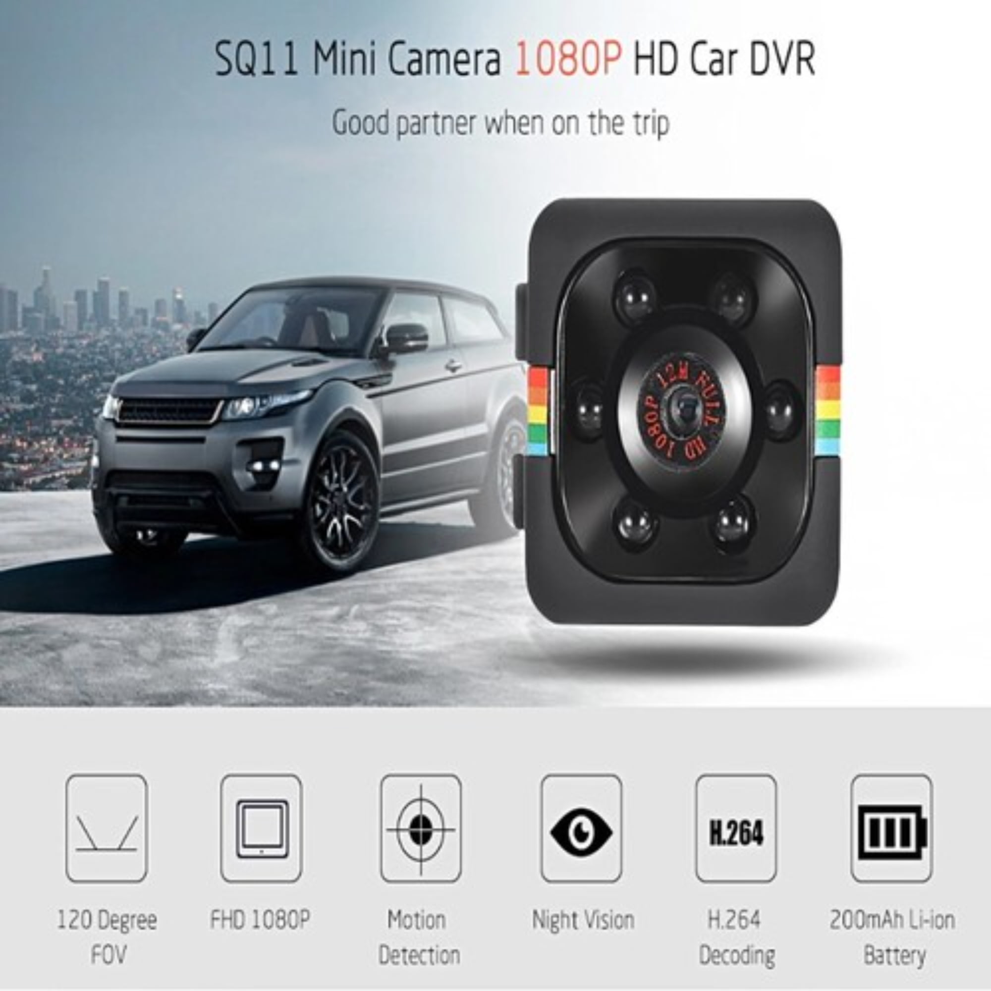 CAMOTUSE 1080P Mini COP CAM Wireless Motion Activated Cam IR Night ...