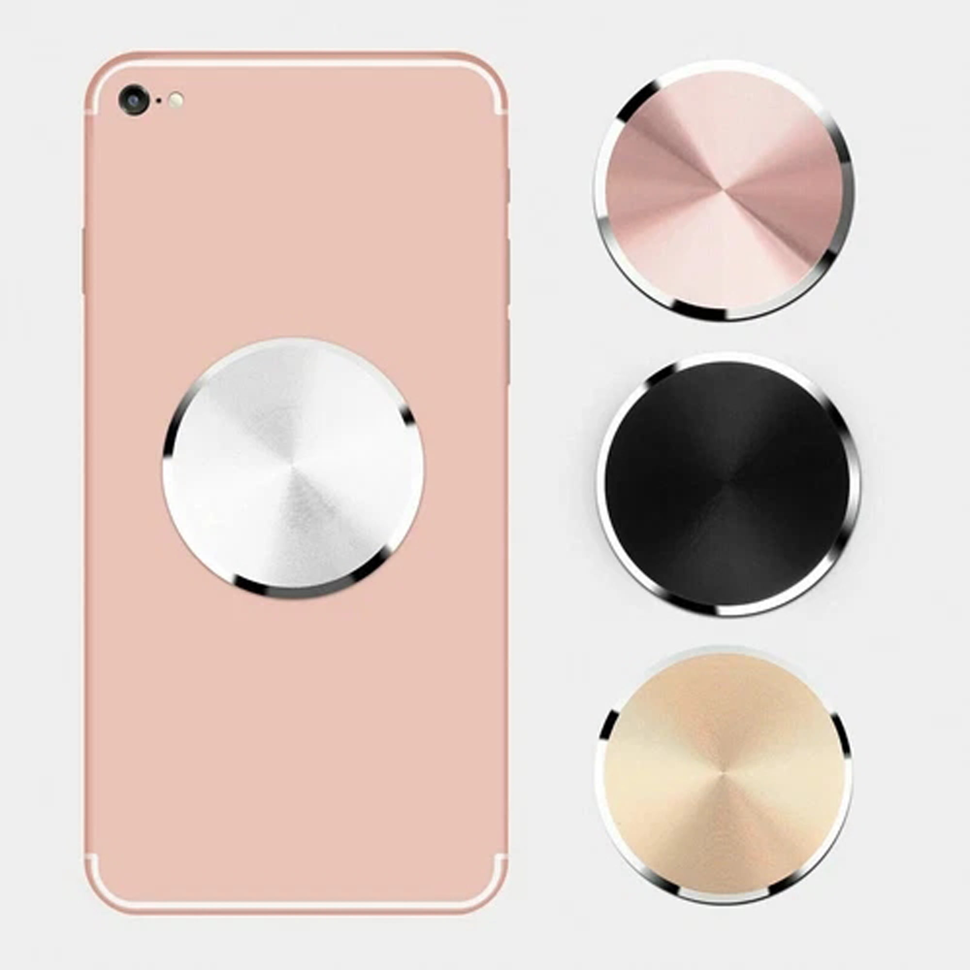CAMOTUSE 2-Pack Metal Plate Universal Sticker For Phone Magnetic Car ...