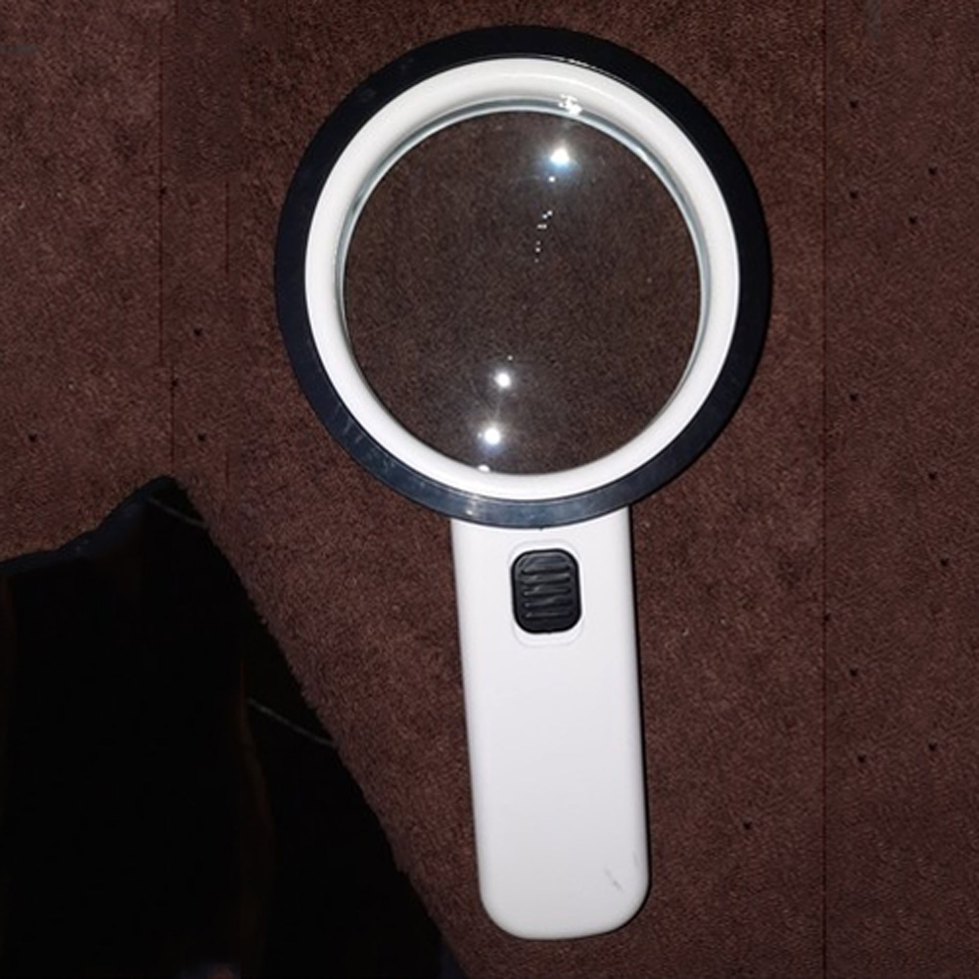 CAMOTUSE 30X Jumbo Handheld Magnifying Glass With 12 Bright LED Light ...