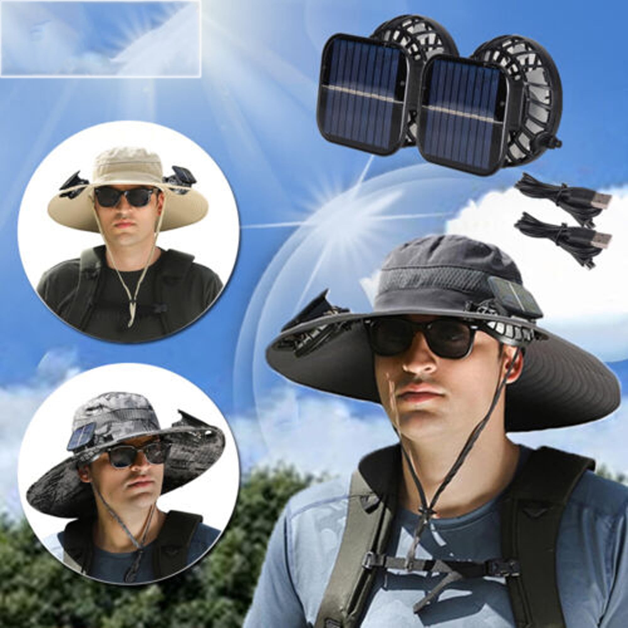 CAMOTUSE Bucket Hats Outdoor Fishing Hunting Wide Brim Mesh Camo Sun ...