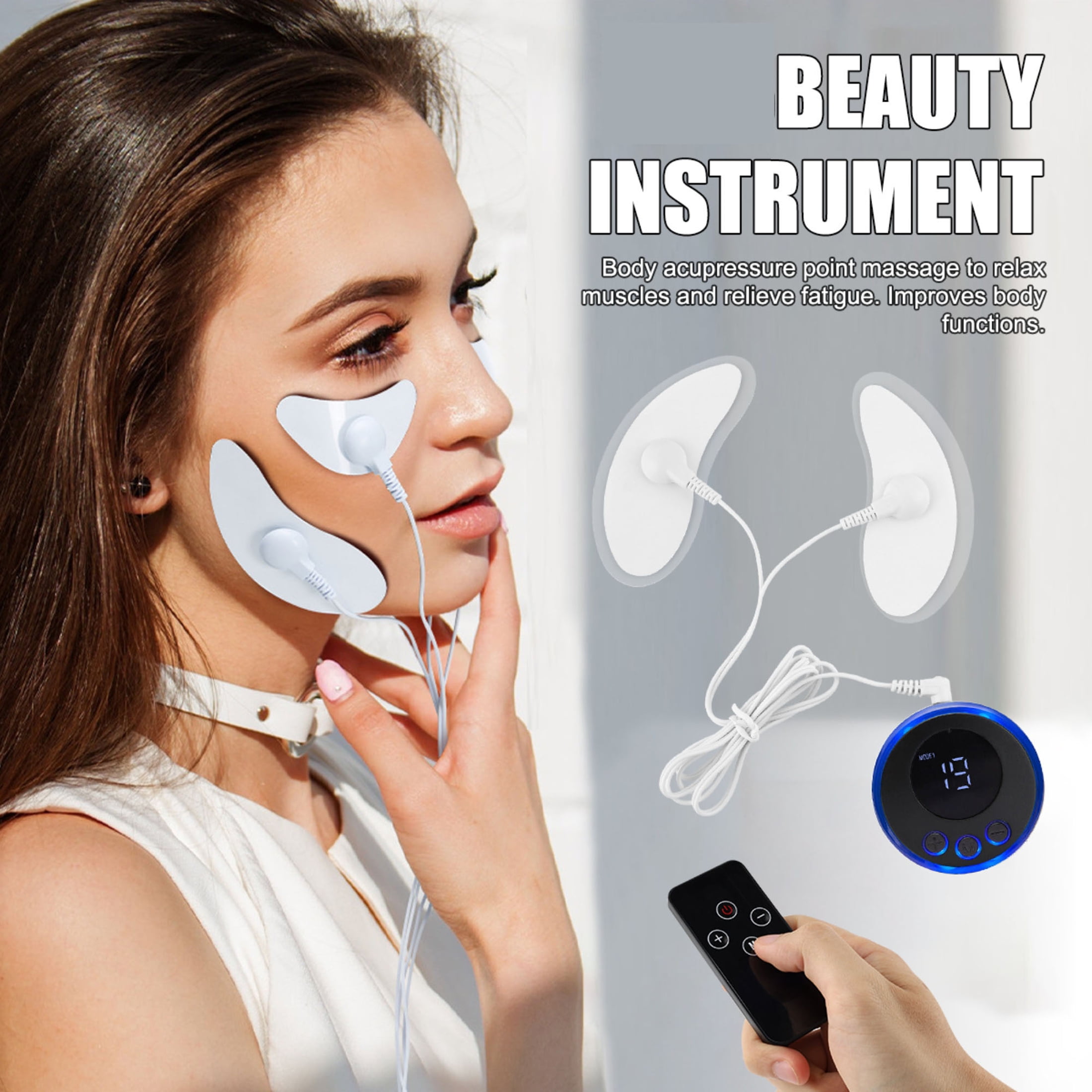 CAMOTUSE EMS Electrode Facial Massager - Face & Body Muscle Stimulator ...