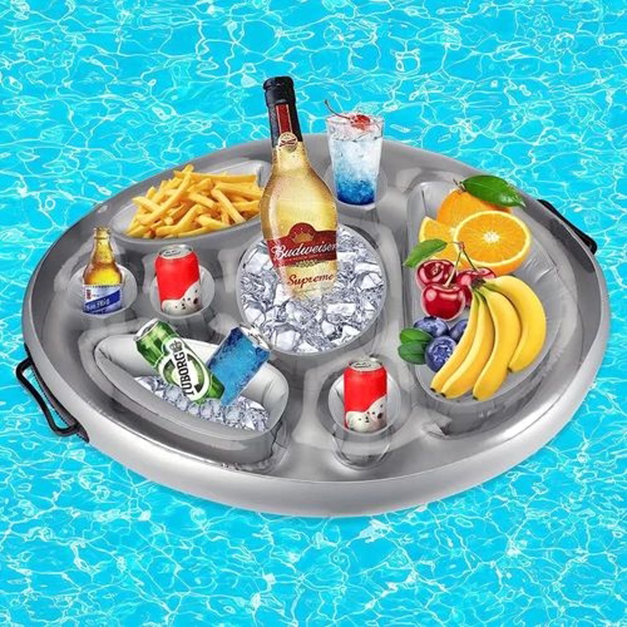 CAMOTUSE Inflatable Drink Cup Holder Floating Table for Hot Tub ...
