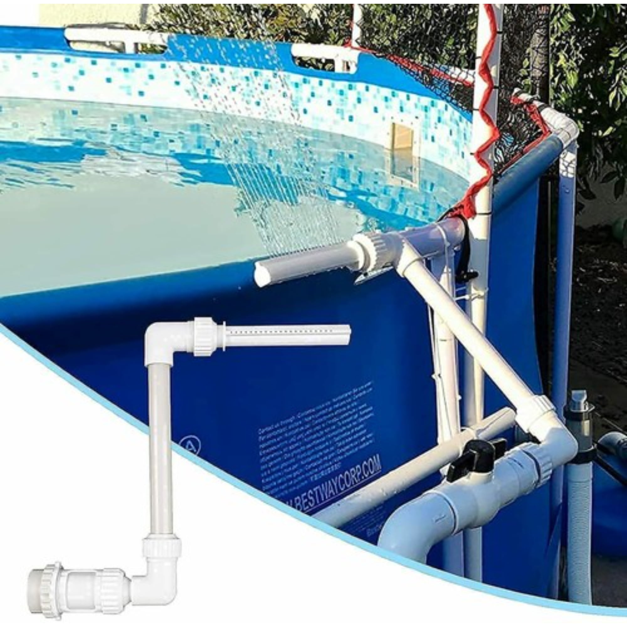 CAMOTUSE NEW Swimming Pool Waterfall Fountain Above Ground Pool ...