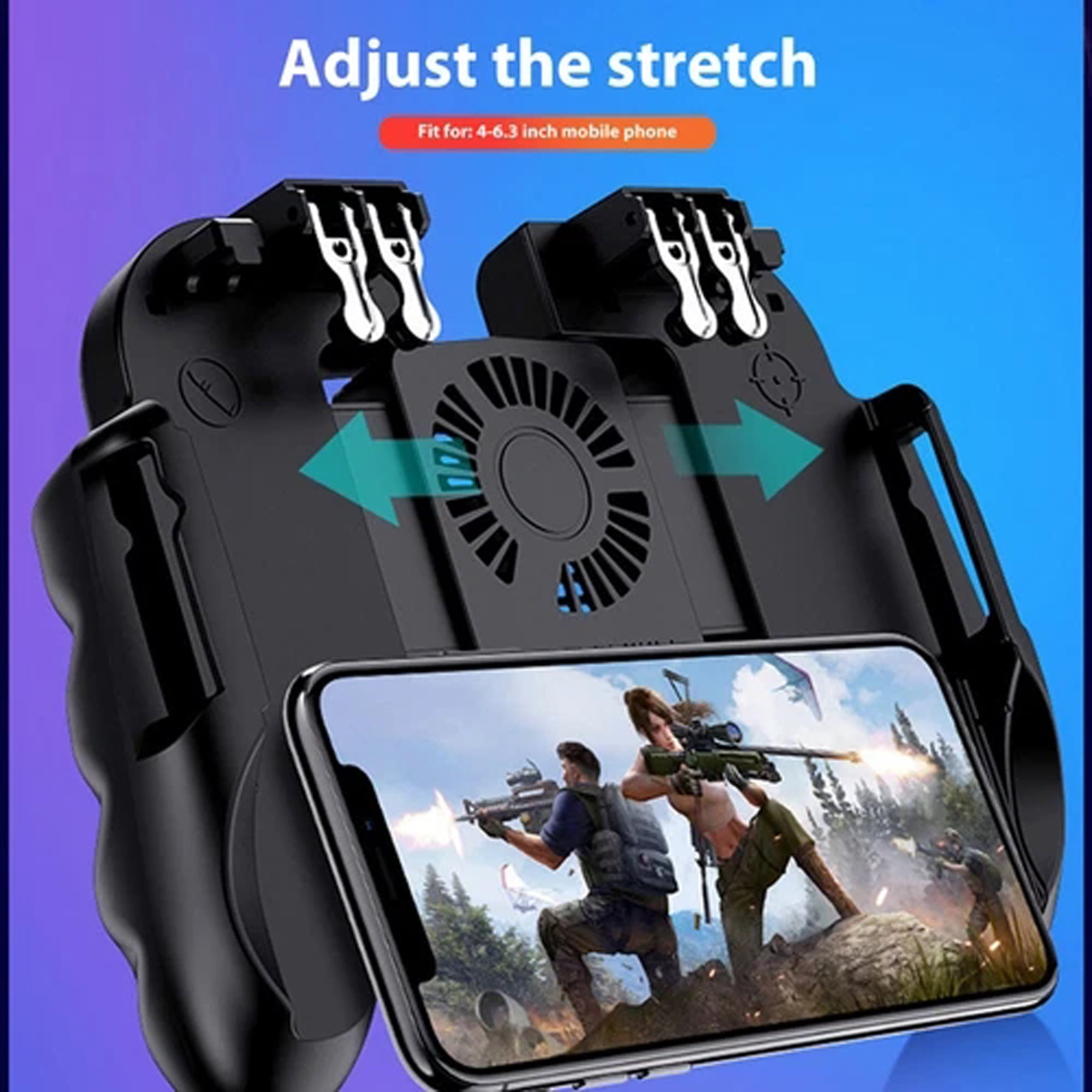 CAMOTUSE PUBG Mobile Phone Game Controller Gamepad Joystick w/Cooling ...