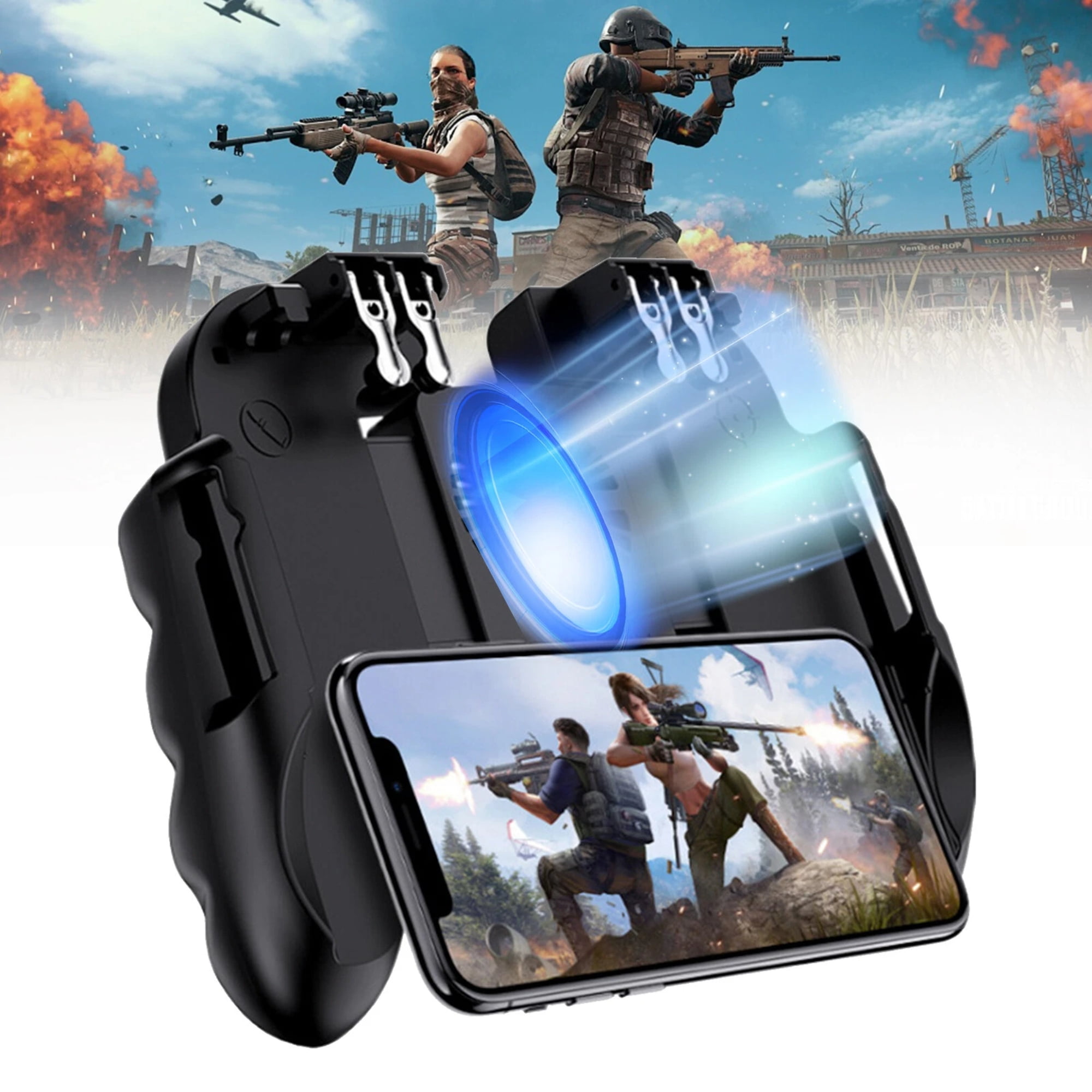 CAMOTUSE PUBG Mobile Phone Game Controller Gamepad Joystick w/Cooling ...