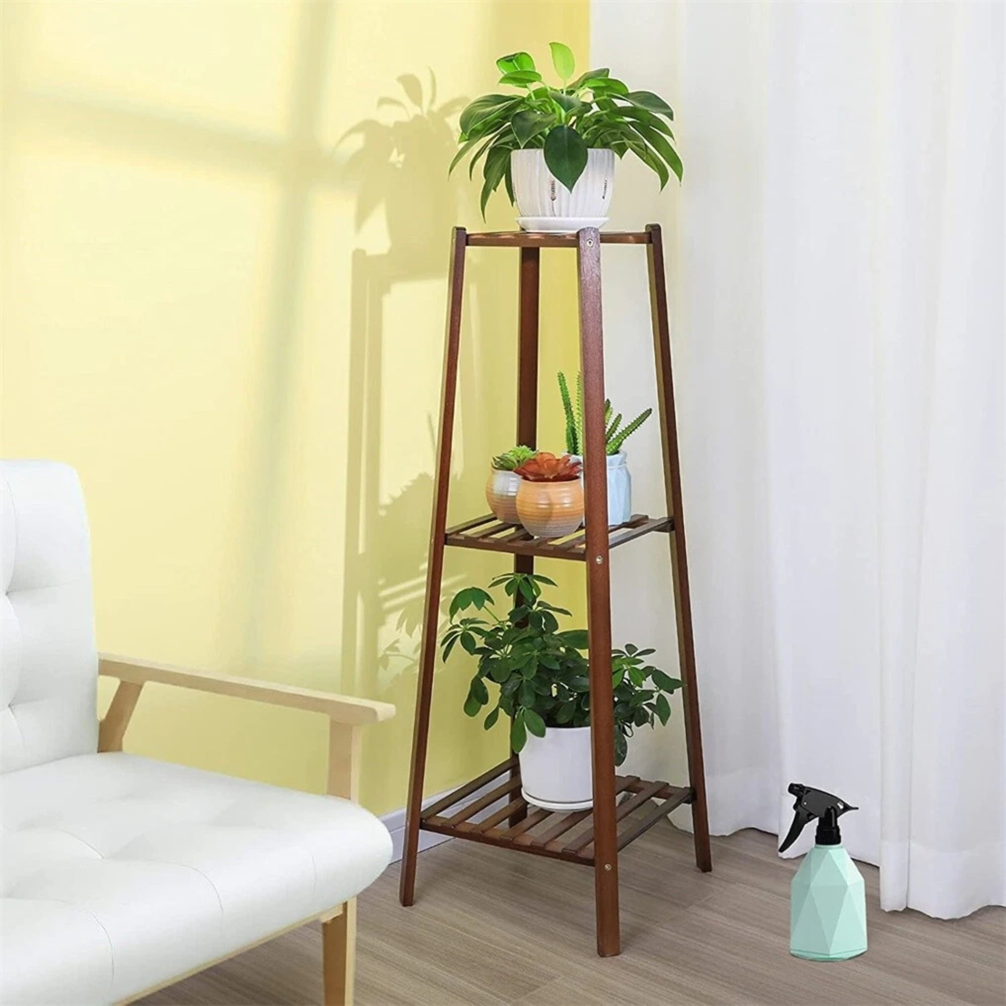 CAMOTUSE Tall Bamboo Plant Stand Vintage Style with Flower Pot Holder ...