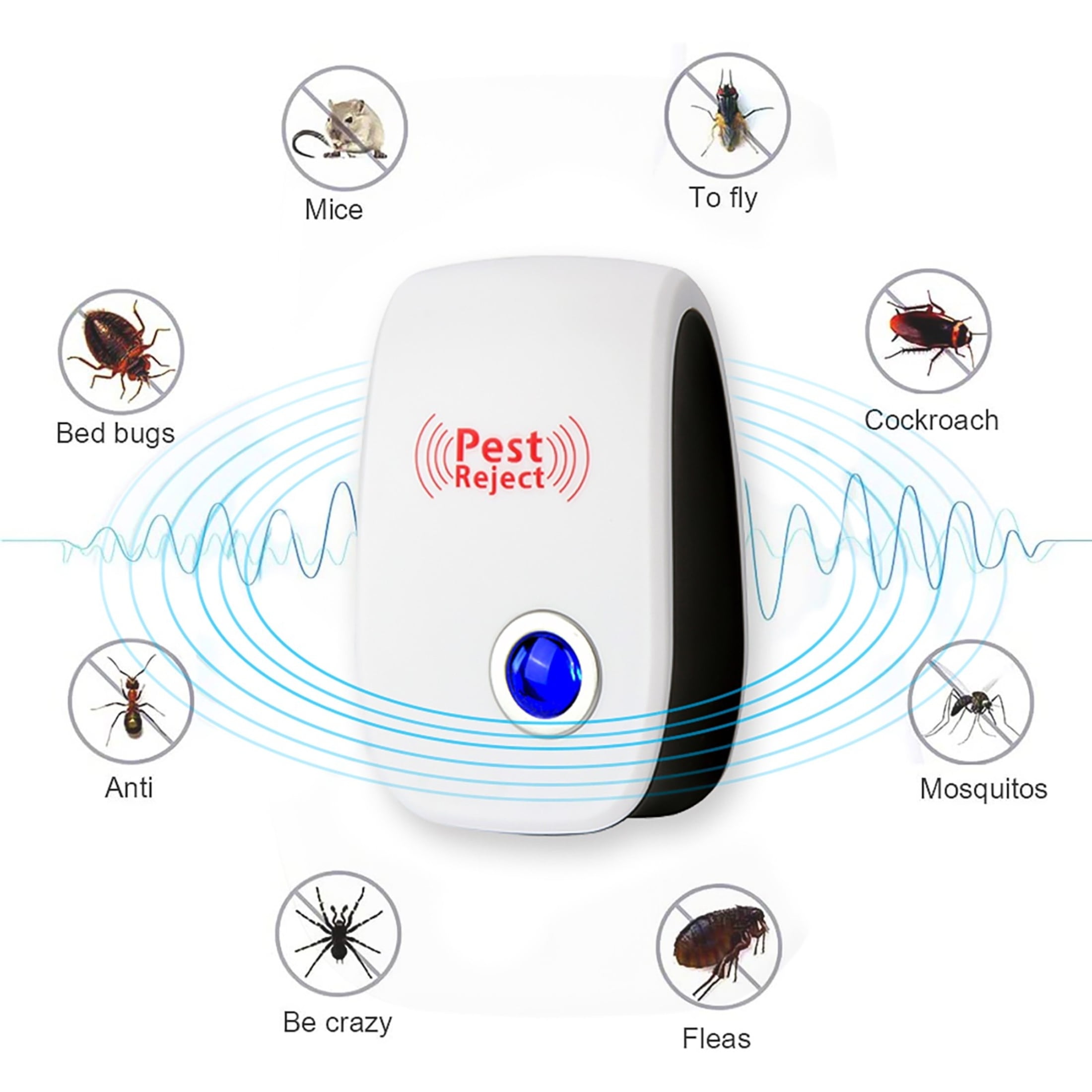 CAMOTUSE Ultrasonic Pest Repeller 3 Pack - Bug, Rat, and Mouse ...