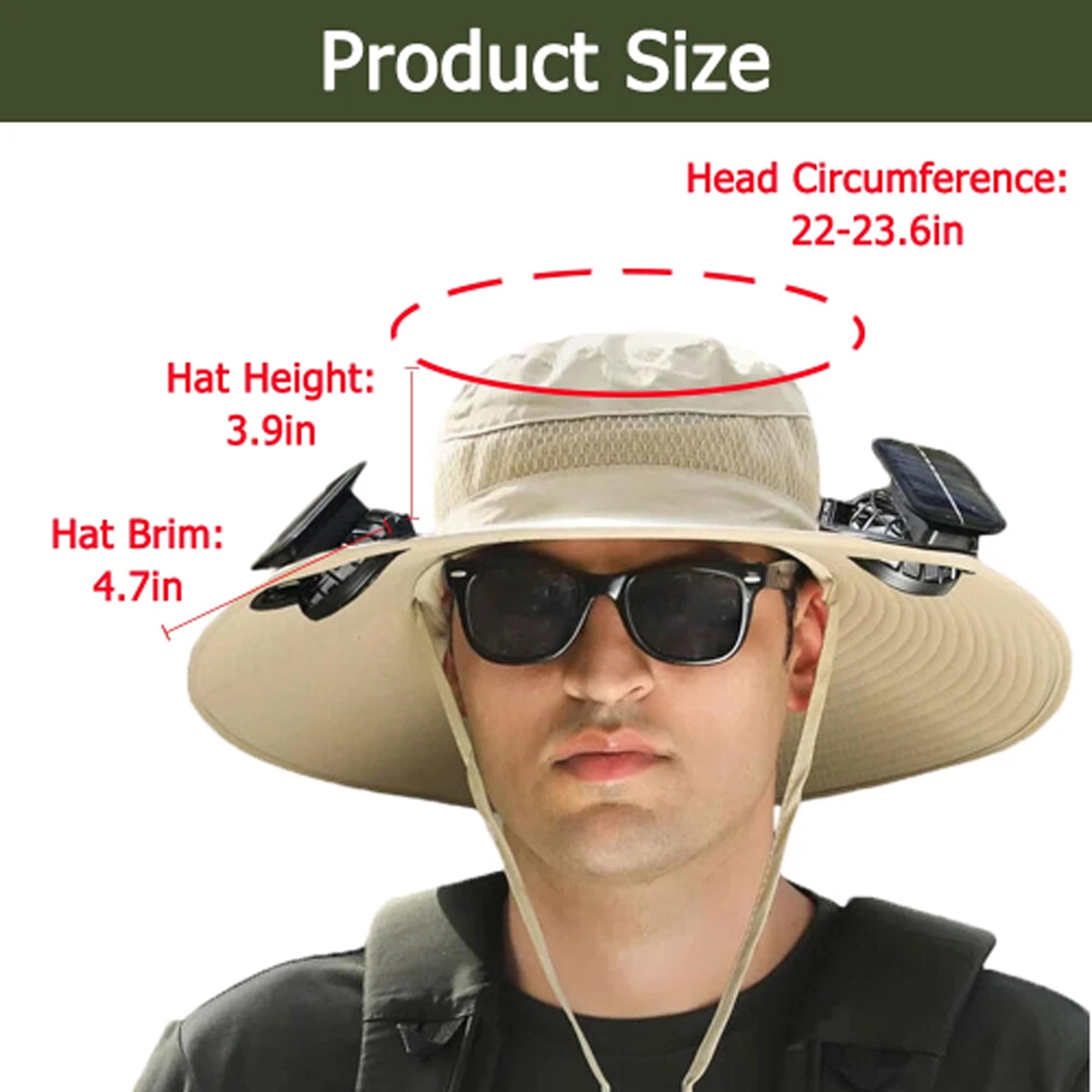 CAMOTUSE Wide Brim Sun Hat UV Protection Bucket Cap For Hiking Camping ...