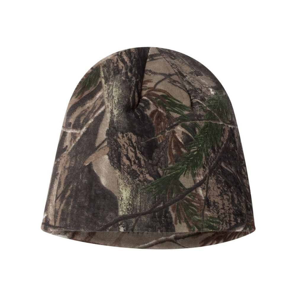 Camouflage Hunting Knit Cap with Acrylic Lining, Cotton Blend - 8 inch ...