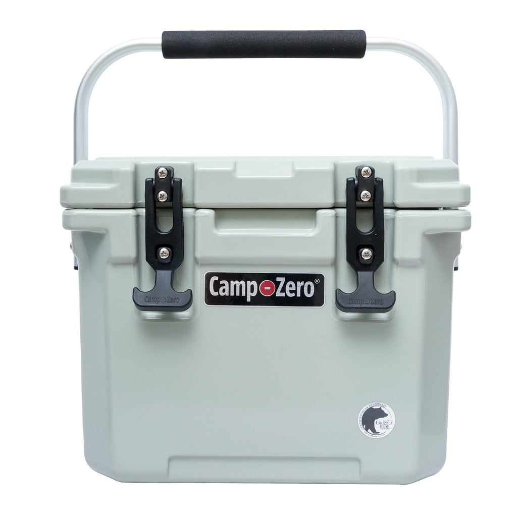 CAMP-ZERO 10 Liter 10.6 Quart Cooler with 2 Molded In Cup Holders, Sage ...