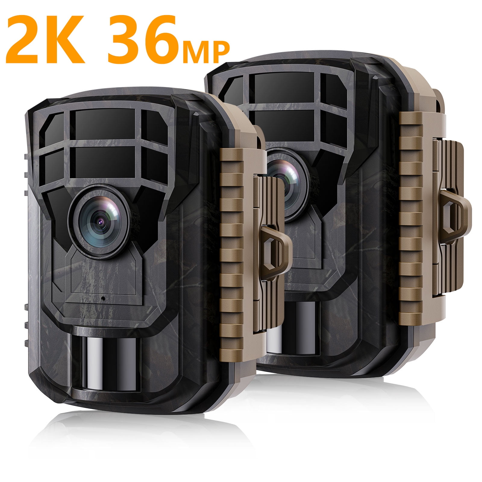 CAMPARK 2 Pack Trail Camera 36MP 2K Game Hunting Deer Camera Night ...