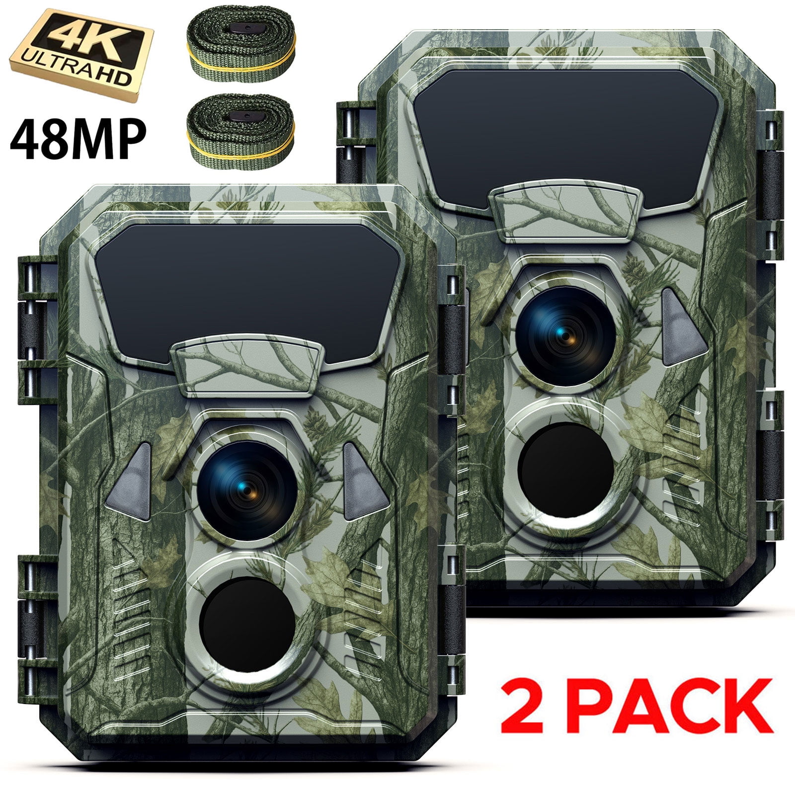 CAMPARK 2 Pack Trail Camera 4K 42MP Hunting Game Camera Infrared Night ...