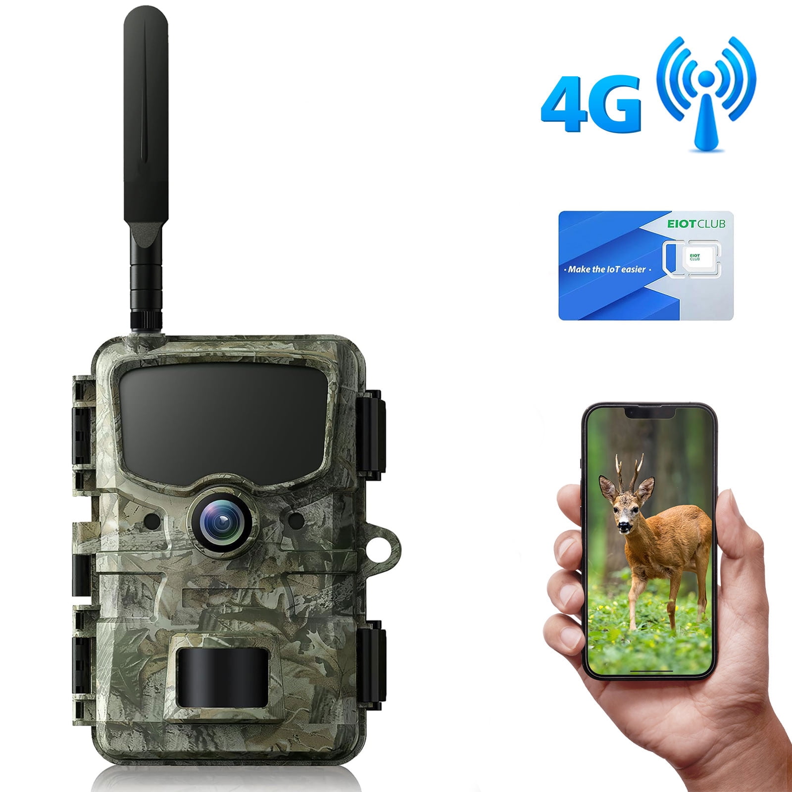CAMPARK 4G LTE Cellular Trail Camera Sends Picture Video to Cell Phone ...