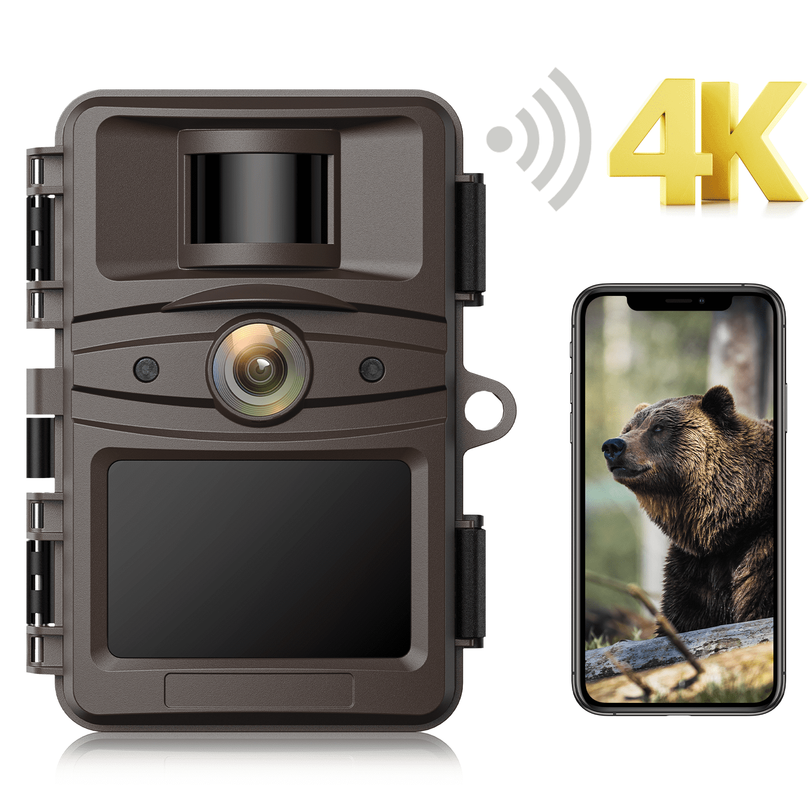 CAMPARK WiFi Trail Camera 4K 32MP Buletooth Deer Game Hunting Camera ...