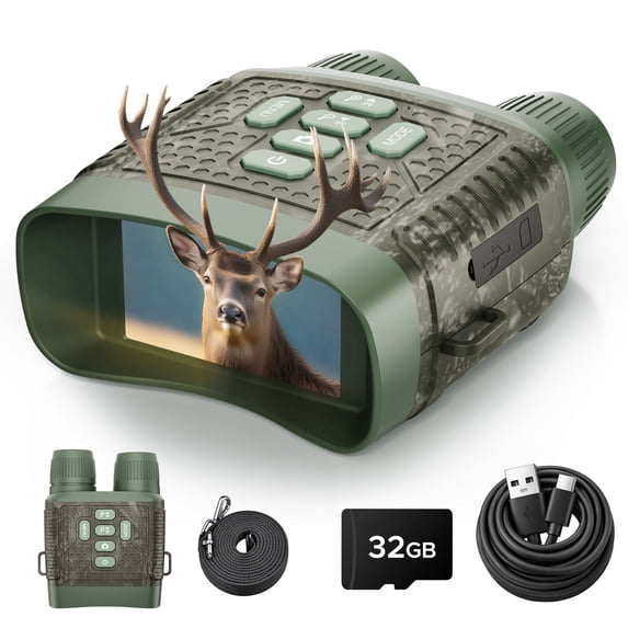 CAMPARK Night Vision Goggles, 4K 48MP Night Vision Binoculars, 3'' HD ...