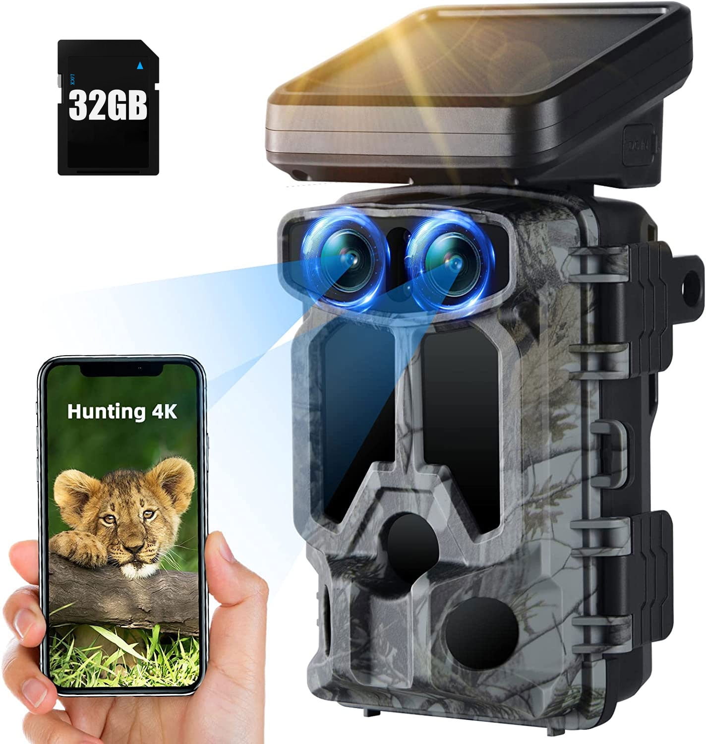 CAMPARK Solar Powered Trail Camera with SD Card - Walmart.com